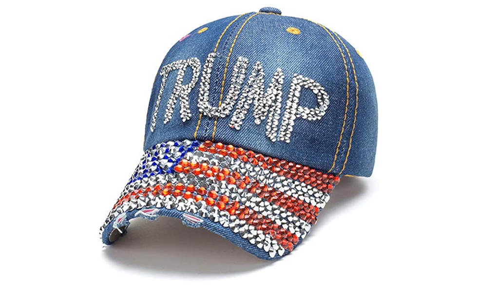 Trump 2020 Baseball Cap Bling Rhinestone Hat - Buy 2024 Trump Flags